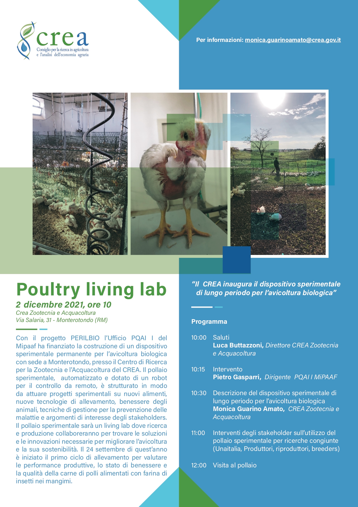 Poultry living lab - Poultry living lab - Zootecnia e Acquacoltura - CREA