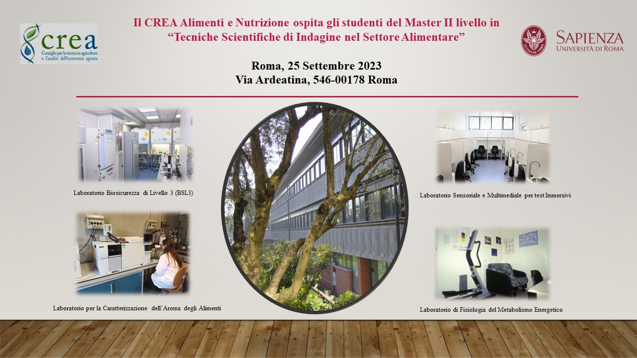 Visita ai laboratori di ricerca del Centro CREA Alimenti e Nutrizione - Visita ai laboratori di ...