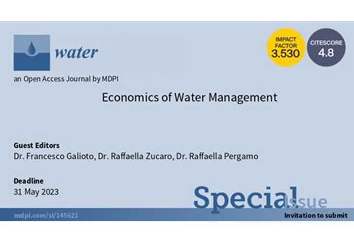 Tre ricercatori CREA i Guest Editors di uno Special Issue per la rivista “MDPI Water” - Tre ...