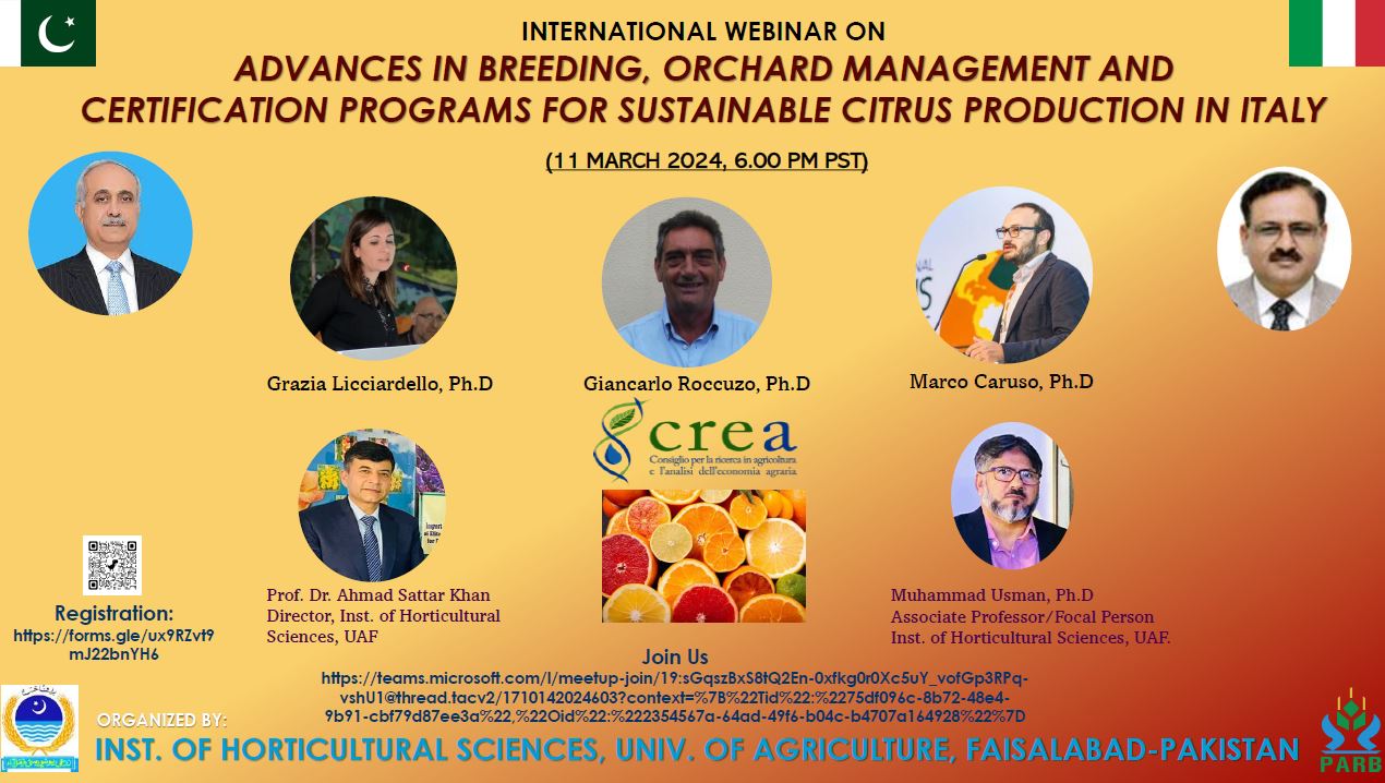 Il CREA partecipa al webinar del titolo “Advances in Breeding, Orchard ...