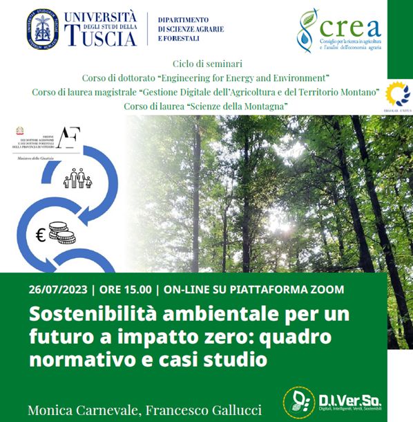 Webinar "Sostenibilità ambientale per un futuro a impatto zero: quadro normativo e casi studio ...